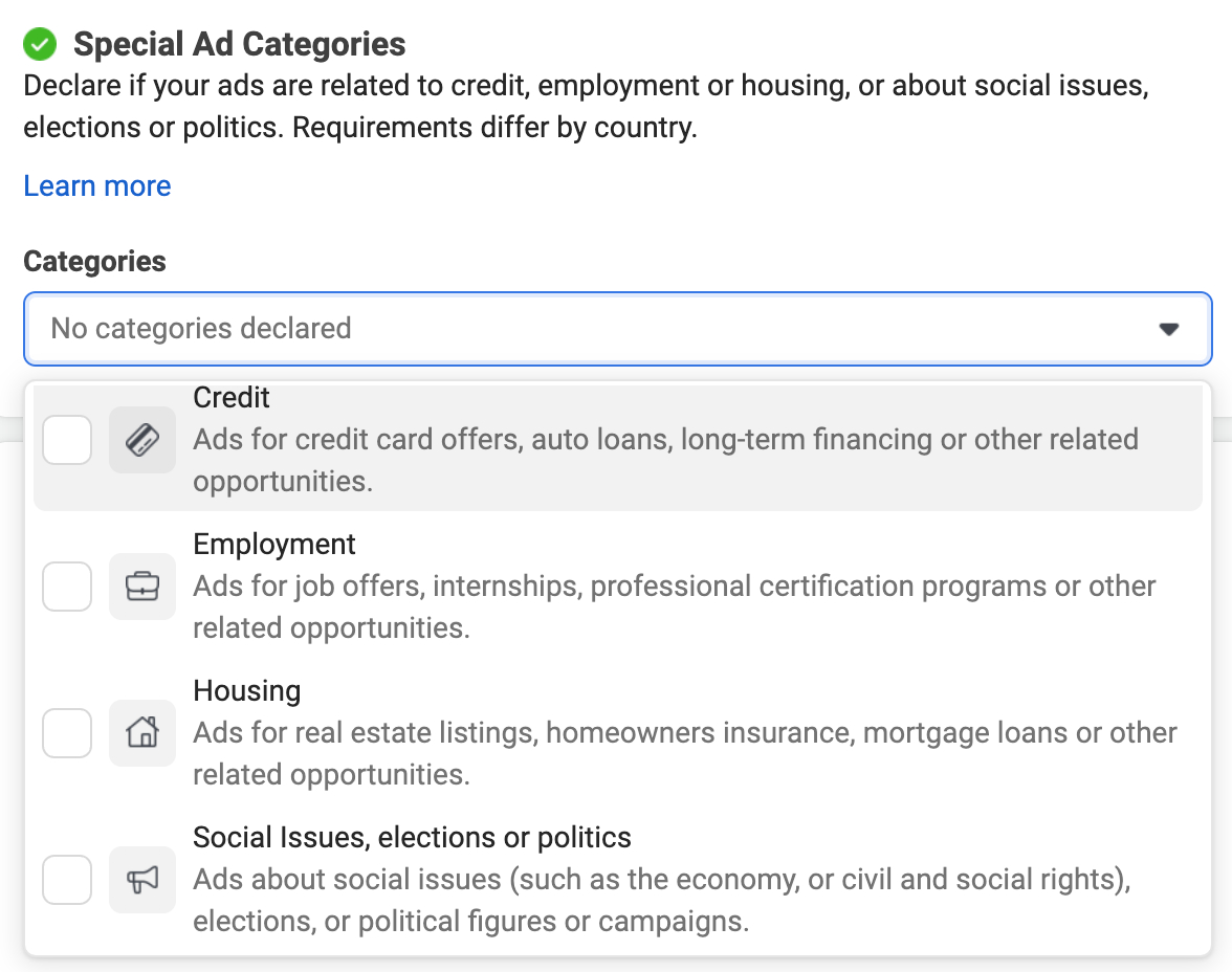 Facebook Special Ad Categories: An Ultimate Guide - Crawling Chameleon
